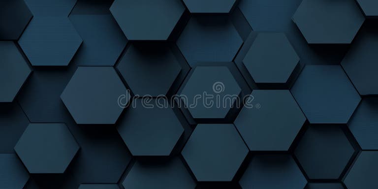 Abstract Dark Blue Hexagon Geometric Pattern Background Texture Stock ...