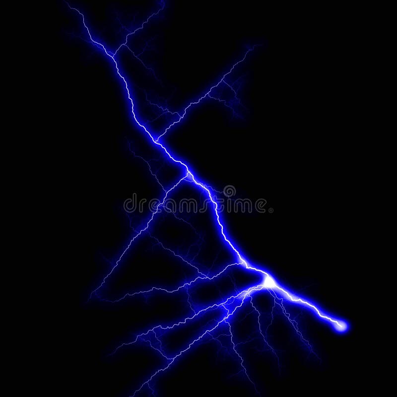 Abstract Dark Blue Lighting Natural Thunder Realistic Magic Overlay ...