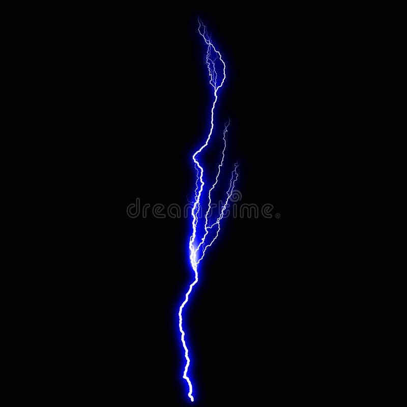 Abstract Dark Blue Lighting Natural Thunder Realistic Magic Overlay ...