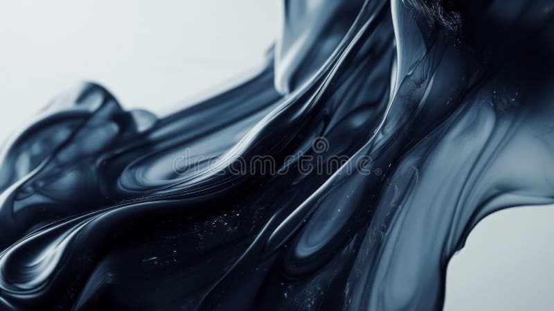Abstract Dark Blue Liquid Swirling Motion Stock Illustration ...