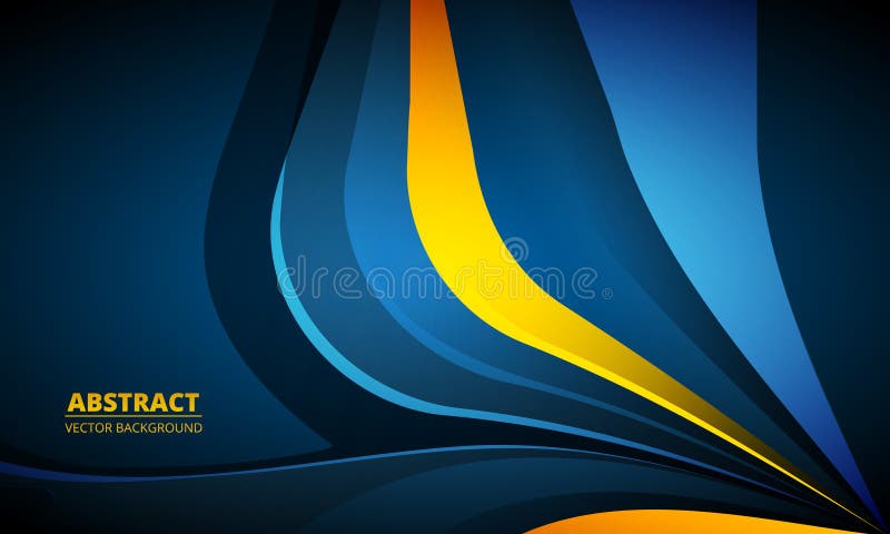Abstract Dark Blue Minimal Background with Yellow and Blue Colored ...