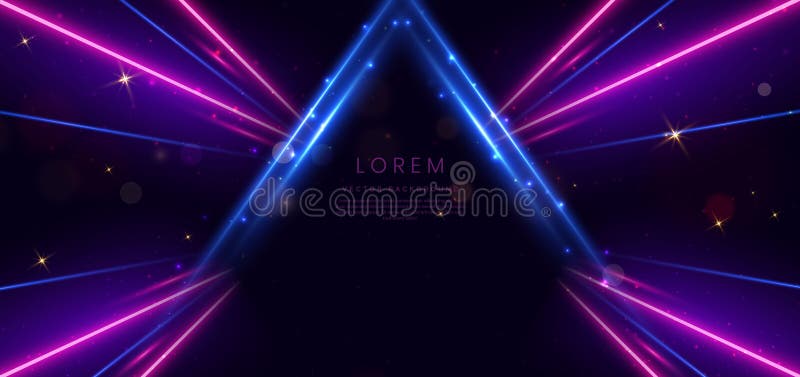 Abstract Dark Blue Neon Diagonal Glowing on Dark Blue Background with ...