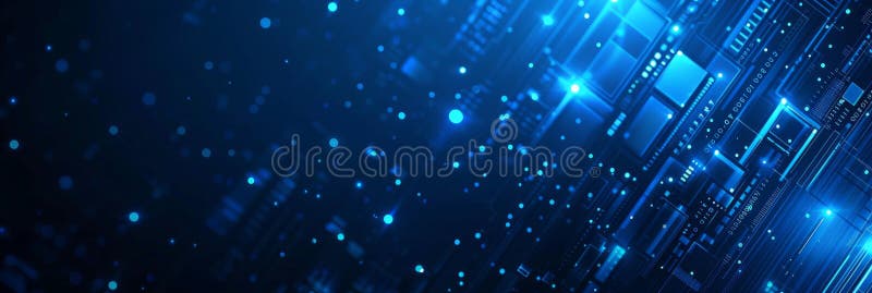 Abstract Dark Blue and Neon Technology Background Stock Photo - Image ...