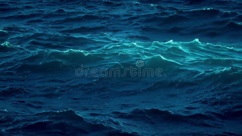 Abstract Dark Blue Ocean Waves Digital Art Stock Photo - Image of ...