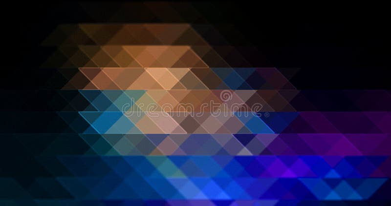 Abstract Dark Blue and Orange Mosaic Stained Glass Effect Hexagon Stone ...