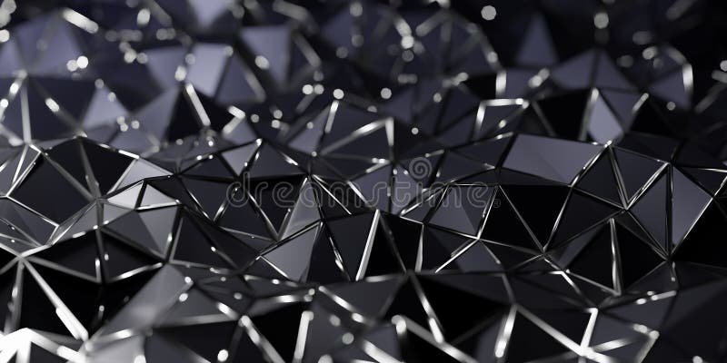 Abstract Dark Blue Polygon Geometry Triangle Mosaic Background with ...