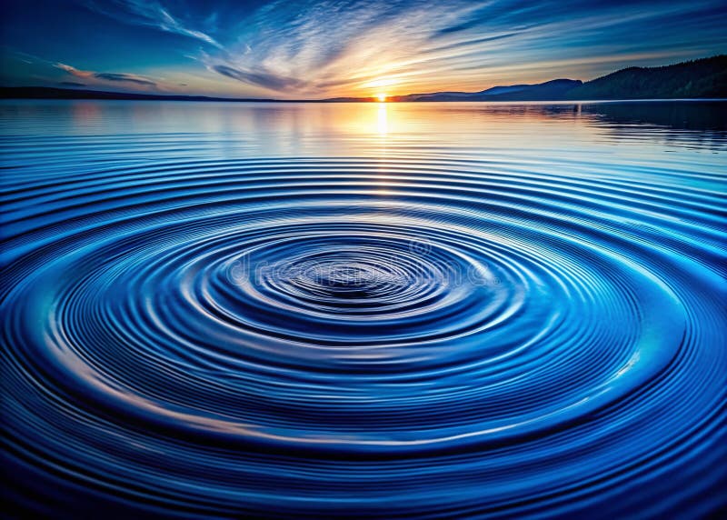 Abstract Dark Blue Ripple Circle Pattern a Smooth Background for Design ...