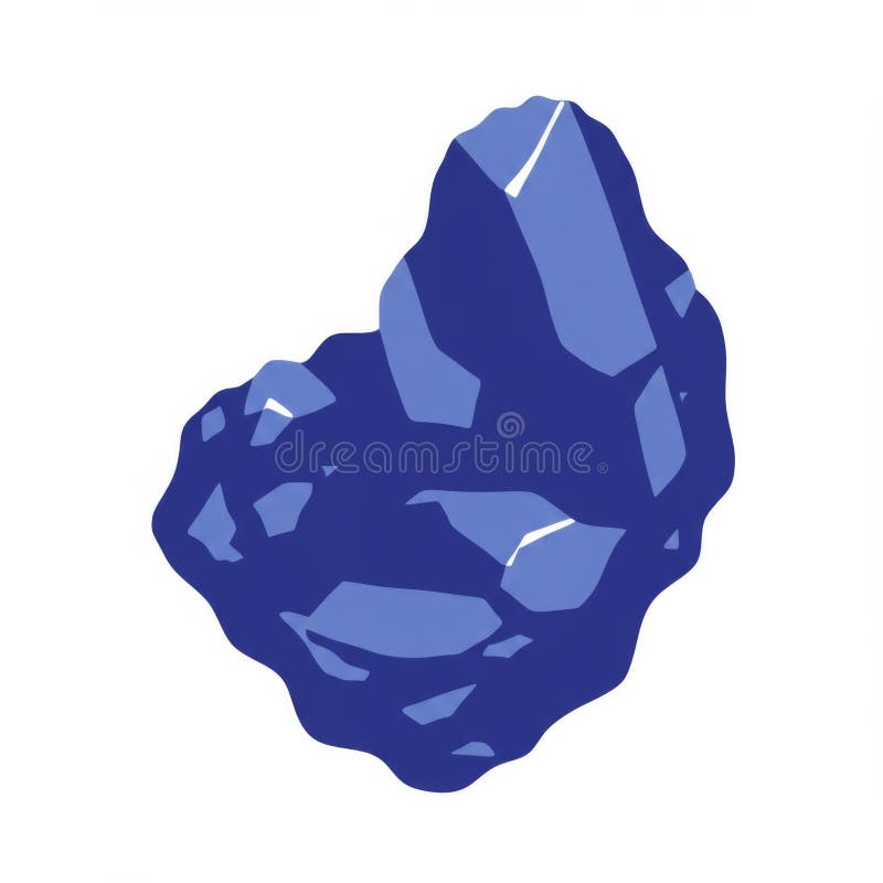 Abstract Dark Blue Rock on White Background Stock Illustration ...