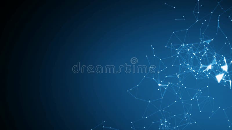 Blue Screen with Animated Lines and Dots on the Screen, for ...