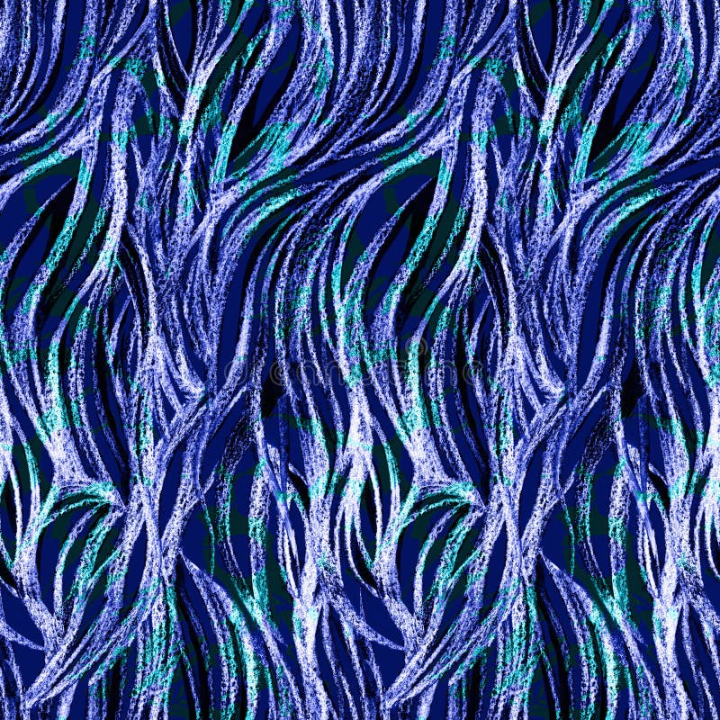 Abstract Dark Blue Seamless Pattern with Vertical Light Waves Stock ...