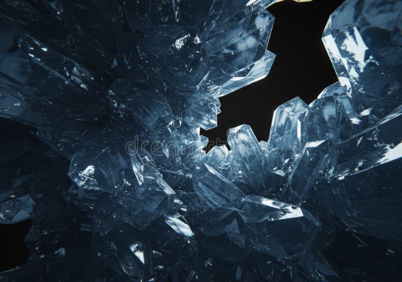 Abstract Dark Blue Shattered Crystal Texture Stock Illustration ...