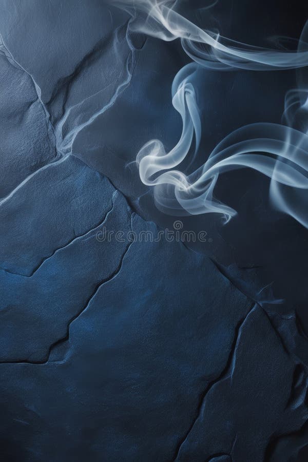 Abstract Dark Blue Stone Surface with Texture Cracks. Rich Stone ...