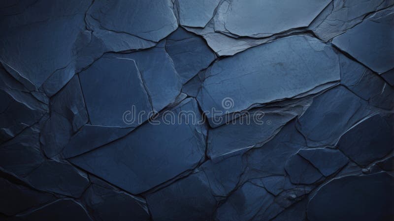 Abstract Dark Blue Stone Surface with Texture Cracks. Rich Stone ...