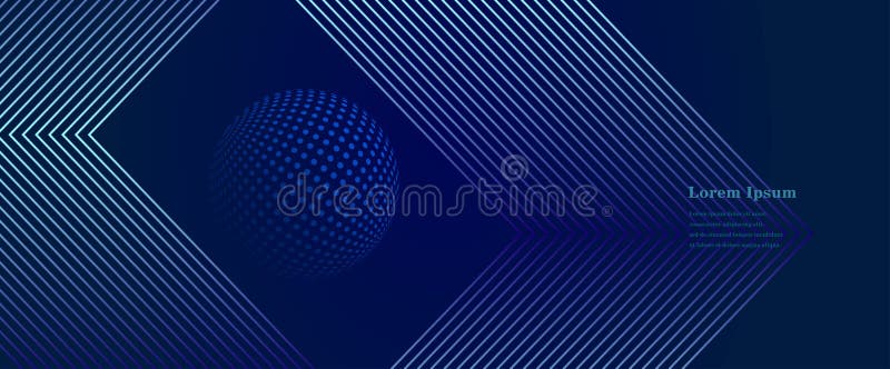 Abstract Dark Blue Stripe Line, Geometric Dot Pattern Background ...