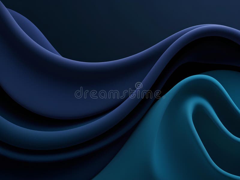 Abstract Dark Blue and Teal Wave Patterns Stock Illustration ...