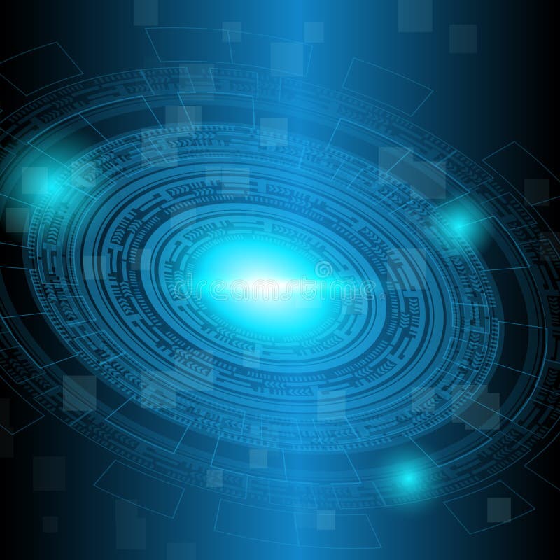 Abstract Dark Blue Technology Background Stock Vector - Illustration of ...