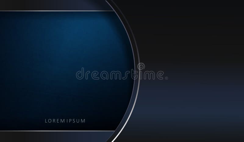 Abstract Dark Blue Texture Design with an Arc Shape Frame Stock Vector ...