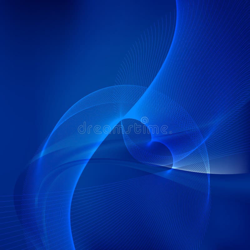 Abstract Dark Blue Wave Lines Background Stock Vector - Illustration of ...