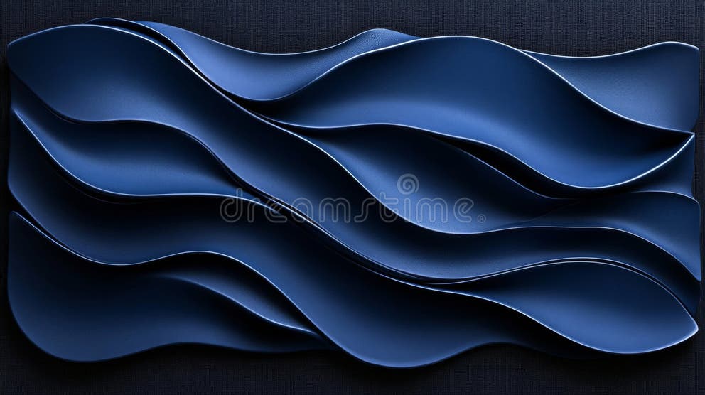 Abstract Dark Blue Wave Pattern Background Stock Illustration ...