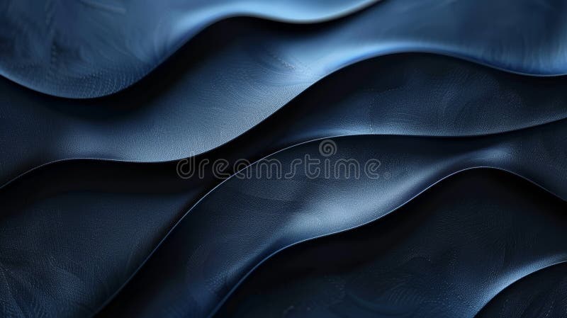 Abstract Dark Blue Waves Background with Smooth Curves and Subtle ...