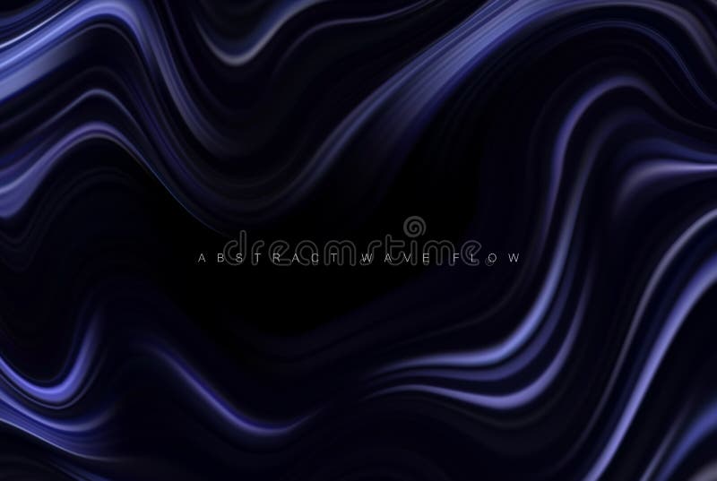 Abstract Dark Blue Wavy Background with Smooth Wavy Texture. Luxurious ...