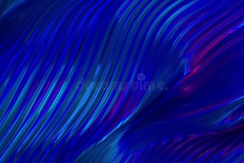 Abstract Dark Blue Wavy Striped Dynamic Surface Modern Futuristic ...