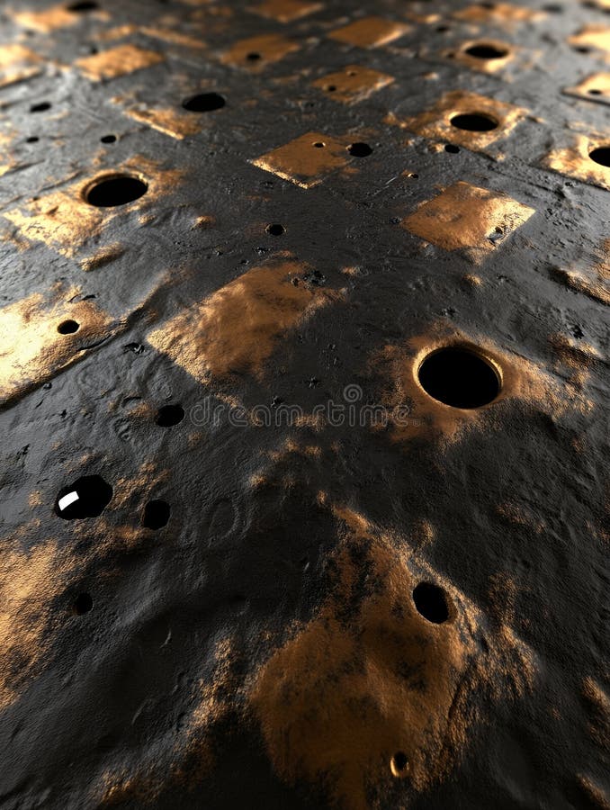 Abstract Dark Bronze Texture Background Holes Pattern Design Grunge ...