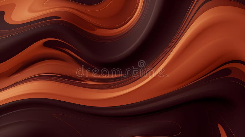 Abstract Dark Brown Fluid Wave Background for Modern Presentations ...