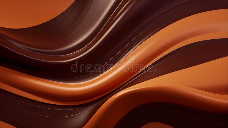 Abstract Dark Brown Fluid Wave Background for Modern Presentations ...