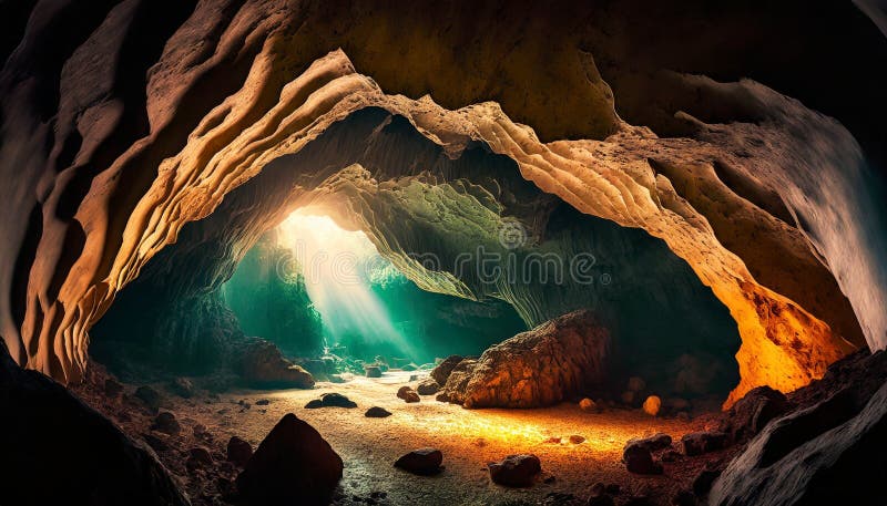 Abstract Cave with Icicles: a Stunning Artwork by Andreas Rocha Stock ...