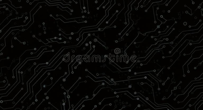 Abstract Dark Circuit Board Background Texture Stock Illustration ...