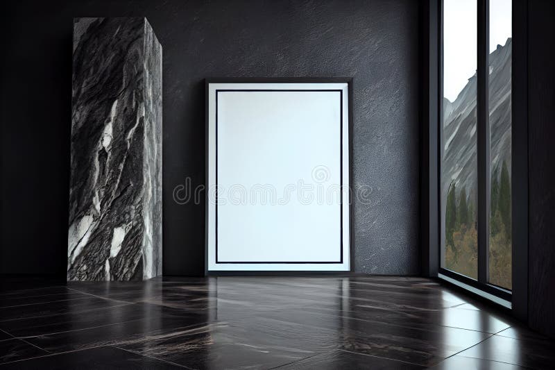 Abstract Dark Room and Oak Wooden Flooring with Interesting Light ...