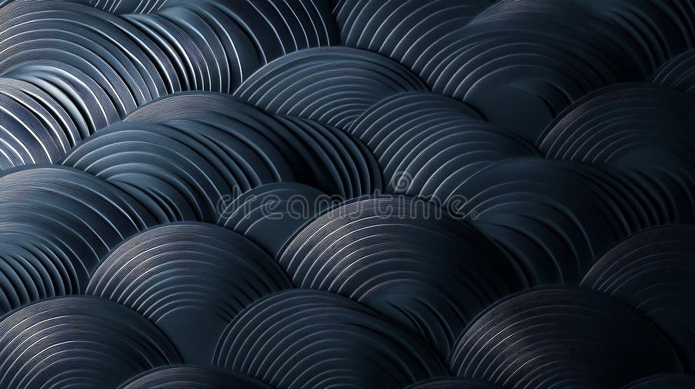 Abstract Dark Concentric Circles Wave Pattern Design Stock Illustration ...
