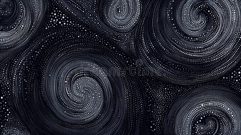 Abstract Dark Cosmic Background with White Dots Stock Illustration ...