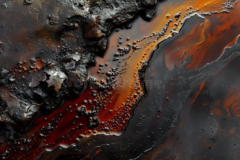 Abstract Dark and Crimson Liquid Flowing on Black Surface: a Viscous ...