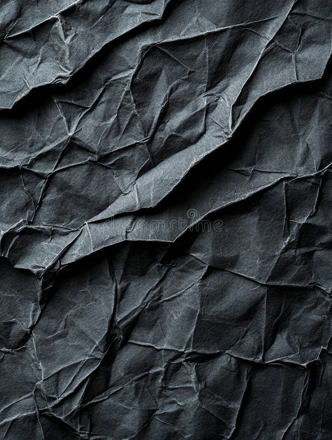 Abstract Dark Crumpled Paper Texture Stock Illustration - Illustration ...