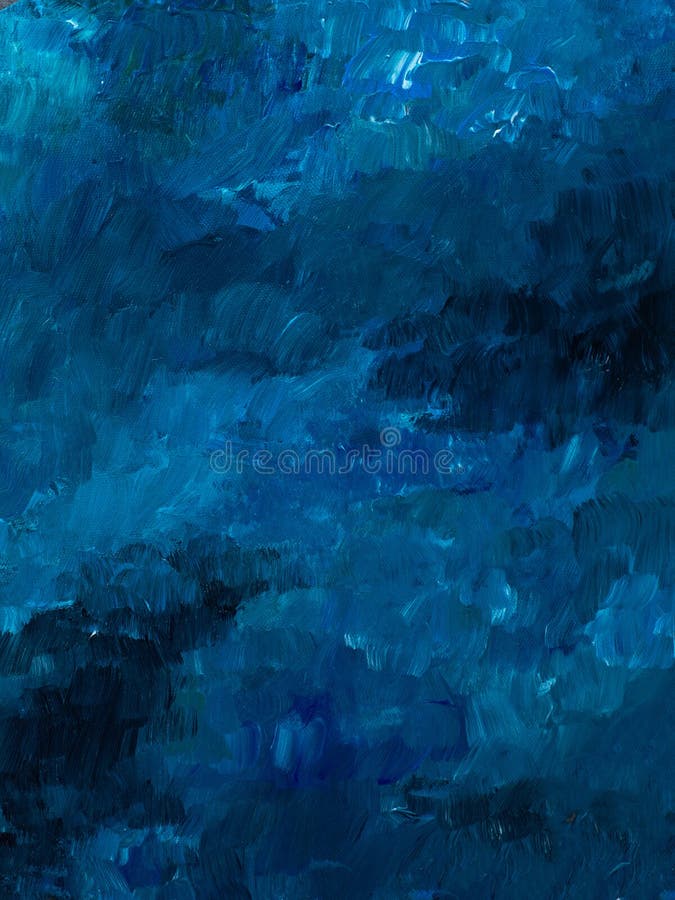 Abstract Dark Deep Blue Background, Paint Art on Canvas Stock ...