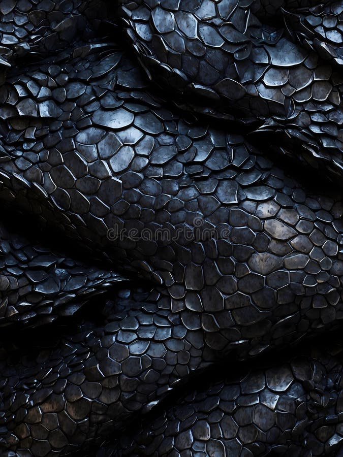 Abstract Dark Dragon Skin Close Up Texture Stock Illustration ...