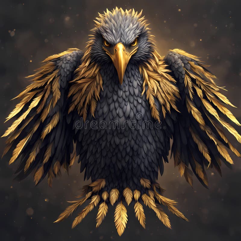 Dark Eagle Head Logo. Vector Decorative Emblem. Stock Vector ...