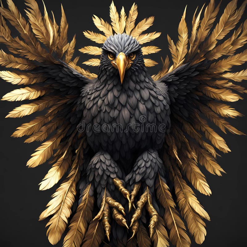 Dark Eagle Head with Orange Beak Stock Vector - Illustration of ...