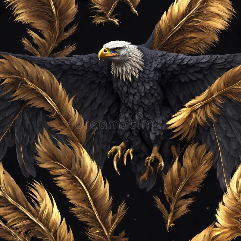 Dark Eagle Head with Orange Beak Stock Vector - Illustration of ...