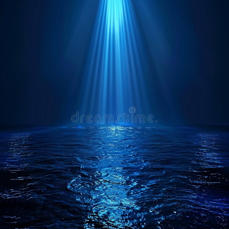 Abstract Dark Futuristic Background Blue Neon Lights Stock Illustration ...