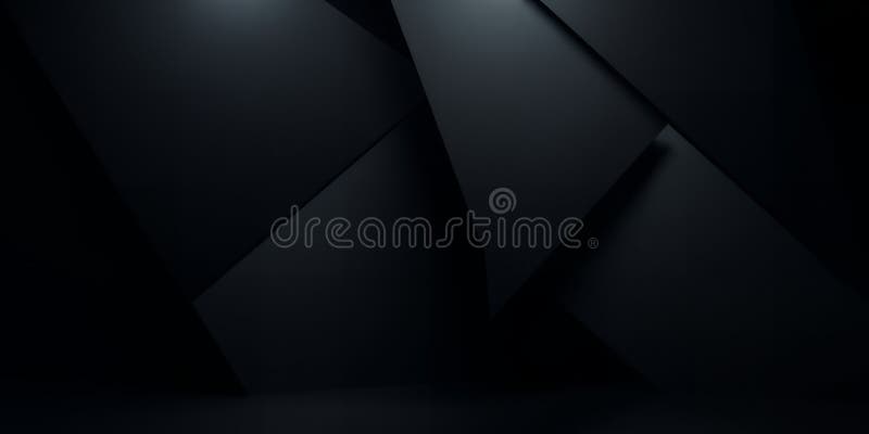 Abstract Dark Geometric Background Black Shadowed Polygonal Design ...