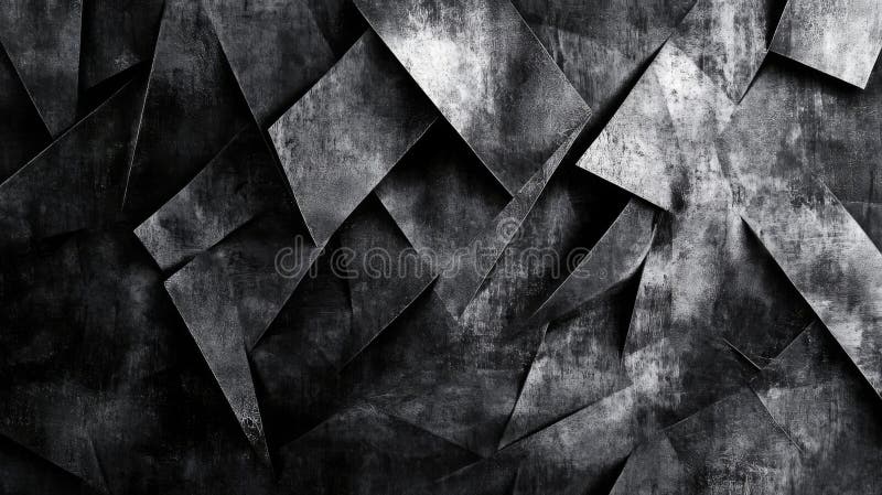 Abstract Dark Geometric Pattern with Grunge Texture Stock Illustration ...