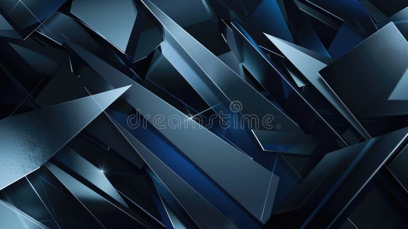 Abstract Dark Geometric Sharp Angles Background with Reflective Modern ...