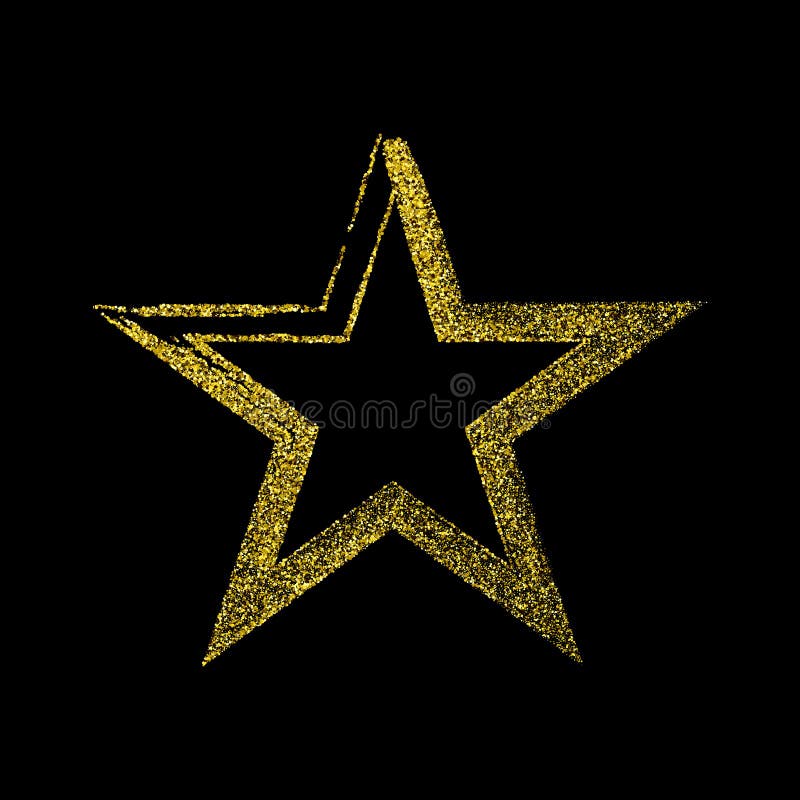 Abstract Dark Gold Dust Background, Star Design Stock Vector ...