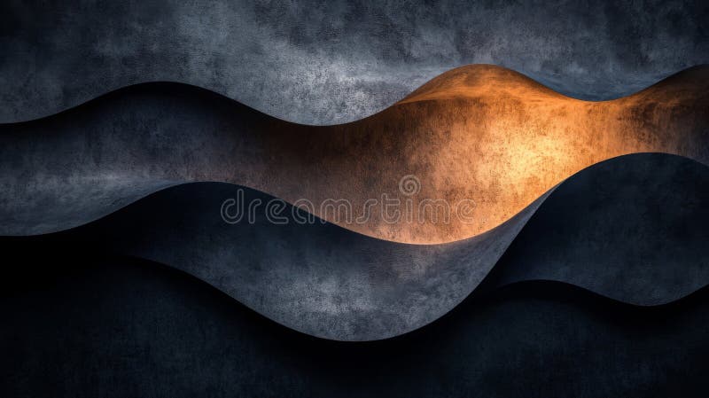 Abstract Dark and Gold Wave Texture Background Stock Illustration ...