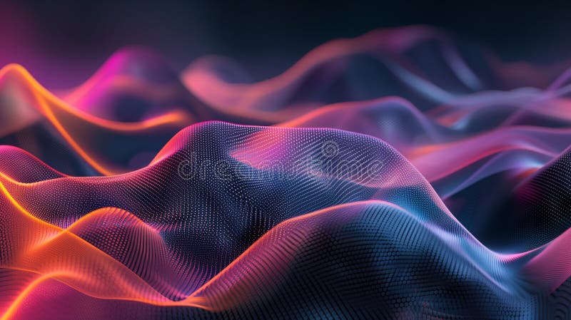 Abstract Dark Gradient Wavy Dots Texture Background Image, Ai Generated ...