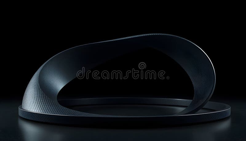 Abstract Dark Graphite Curved Lines Forming a Ring Shape Stock ...