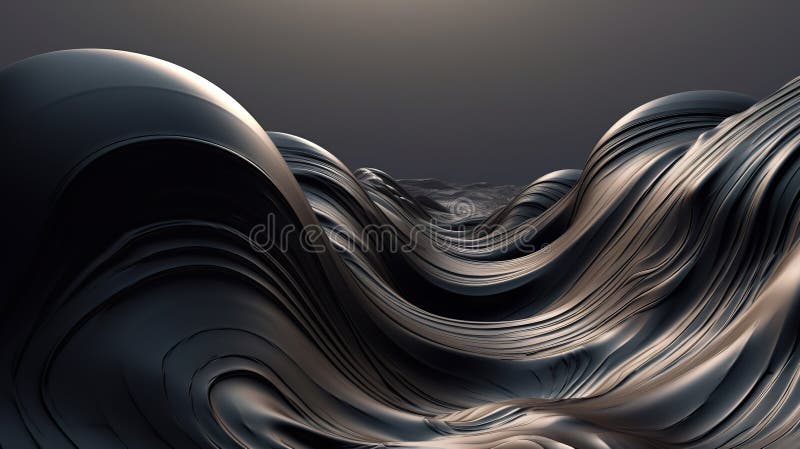 Abstract Dark Gray Alien Surface Ground Waves Graphic Wallpaper. Dark ...